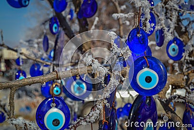 Blue Evil Eye (Turkish Eye), Capaddocia, Turkey Stock Photo - Image ...
