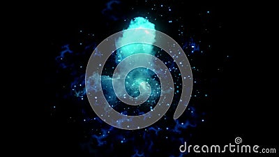 Blue Explosion Fire Particle Effect Animation Stock Footage - Video of ...
