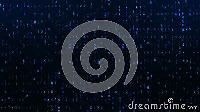 Blue Falling Matrix Digital Rain - Loop Animation Background Stock ...
