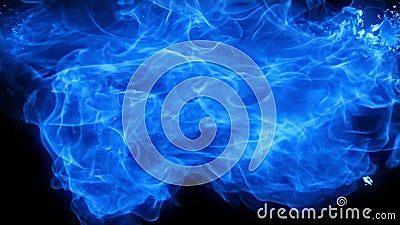 Blue Fire Flame Burn Smoke Animation Stock Video - Video of flaming ...