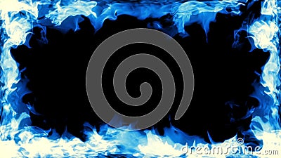 Blue Fire Frame Effect Animation Stock Video - Video of bright, frame ...