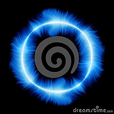 Blue Fire Ring Stock Photography - Image: 8195262