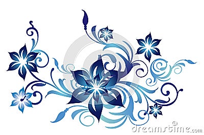 Blue Wispy Flower Blossoms stock illustration. Illustration of blossom ...