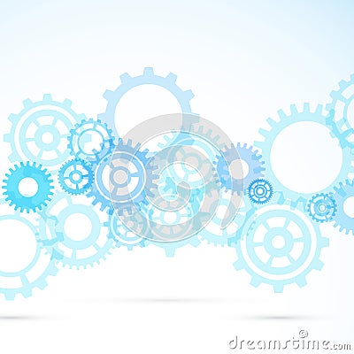 Blue Gear Abstract Modern Mechanical Background Stock Vector - Image ...