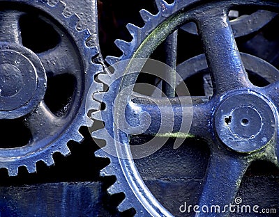 Blue Gears Stock Image - Image: 500071