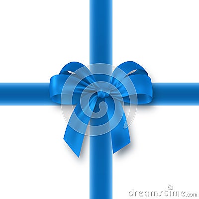 Blue Gift, Ribbon, Bow Royalty Free Stock Images - Image: 3601129