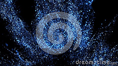 Blue Glitter Sparkle Particle Explosion Background Slow Motion Alpha ...