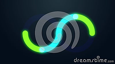 Blue Glow Infinity Loop Animation Stock Video - Video of blue, graphic ...