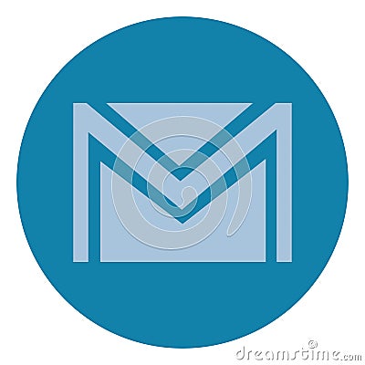 Blue Gmail Sign, Icon Vector Illustration | CartoonDealer.com #260377640
