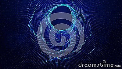 Blue Gradient Stone Tunnel Particle Animation Stock Footage - Video of ...