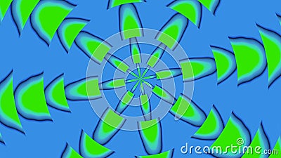 Blue Green Looping 3d Animation. Hypnosis. Animation Background. Stock ...