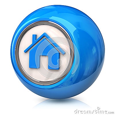 Blue Home Icon Stock Photos - Image: 21645703
