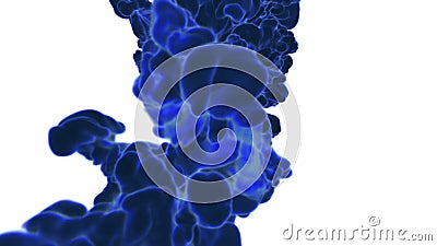 Blue Ink Drops in Water and Dissolve in Slow Motion with Alpha Mask ...
