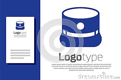 Blue Kepi Icon Isolated On White Background. Cap Army Uniform Headgear ...