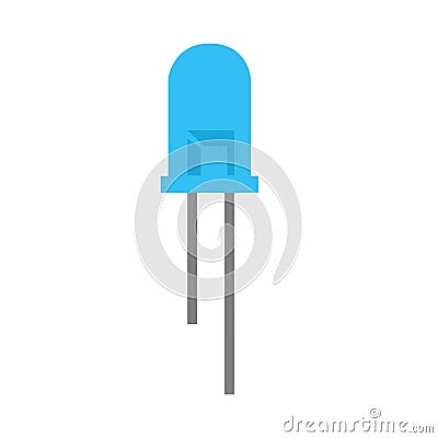 Blue Led Icon On White Background. Led Sign. Light Emitting Diode. Flat ...