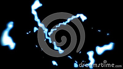 Blue Light with Cartoon Speed Lines. Comic Rays on Black Background ...