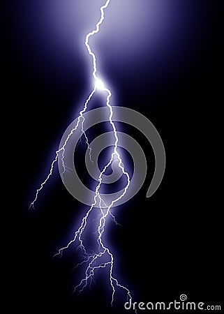 Blue Lightning, Vertical Royalty Free Stock Photography - Image: 2396147