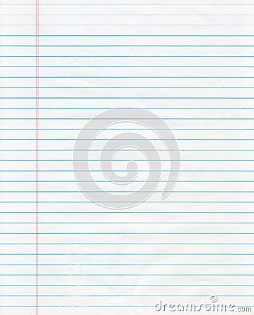 Blue Lined Paper Stock Image - Image: 10249061