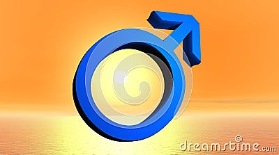 Blue Male Symbol Stock Photo - Image: 11508110