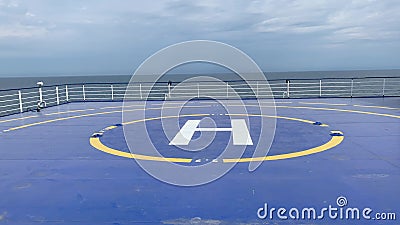 Helipad on ferry stock footage. Video of aboard, ground - 253147452