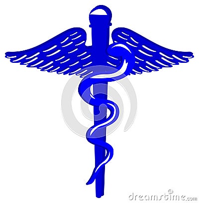 Blue Medical Caduceus Royalty Free Stock Photos - Image: 6101618