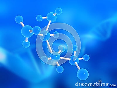 Blue Molecules Stock Photography - Image: 2896892