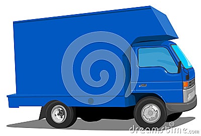 Blue Moving Van Royalty Free Stock Photo - Image: 3526135