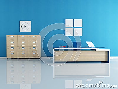 Blue Office Interior Stock Photos - Image: 9570113
