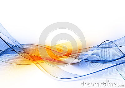 Blue Orange Wave Royalty Free Stock Image - Image: 12619286
