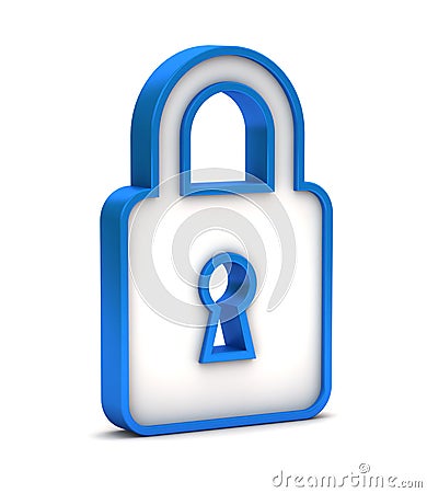 Blue Padlock Icon Stock Photography - Image: 31889792