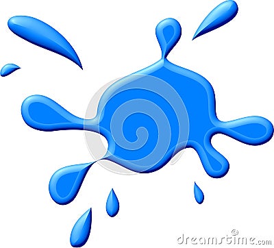 Blue Paint Splodge Stock Photos - Image: 2767313