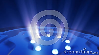 Blue Particles with Rays Light Background Looped3D Background Blue ...