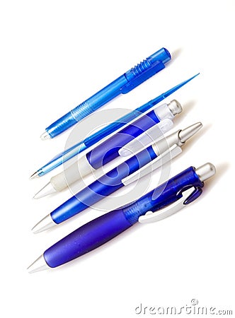 Blue Pens Royalty Free Stock Photo - Image: 6068705