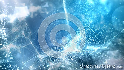 Blue Plexus Particles 4K Background Loop Stock Video - Video of energy ...