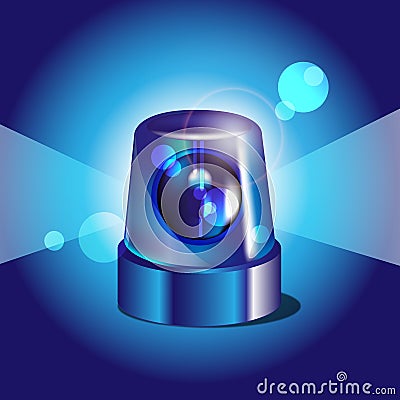 Blue Police Light Royalty Free Stock Photo - Image: 7094155