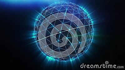 The Polygonal Ball is Transformed, Distorted. Display Lines, Points ...