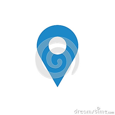 Blue Position Pin Icon Cartoon Vector | CartoonDealer.com #120457597