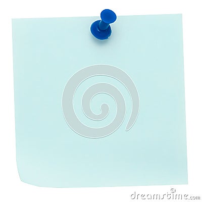 Blue Post-it Note Stock Photo - Image: 44349621
