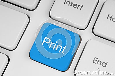 Blue Print Button Stock Photo - Image: 41299478
