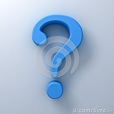 Blue Question Mark On White Background Abstract With Shadow Royalty ...