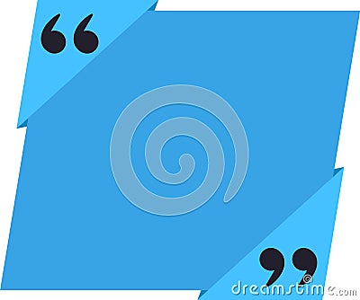 Blue Quote Box With Quotation Marks At The Corners Is Providing Space ...