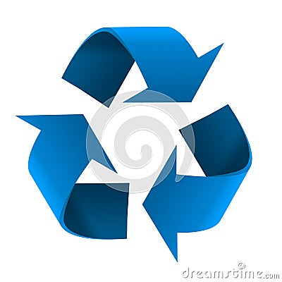 Blue Recycling Symbol Stock Photos - Image: 11672003