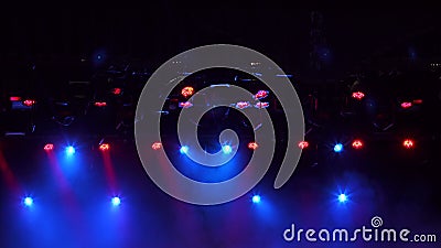 Blue and Red Stage Lights. Stage Lights and Smoke. Stock Video - Video ...