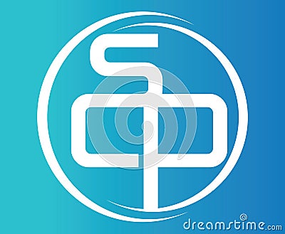 Blue SCP Logo Design Royalty-Free Stock Photography | CartoonDealer.com ...