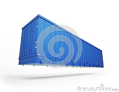 Blue Shipping Container Stock Image - Image: 13626651