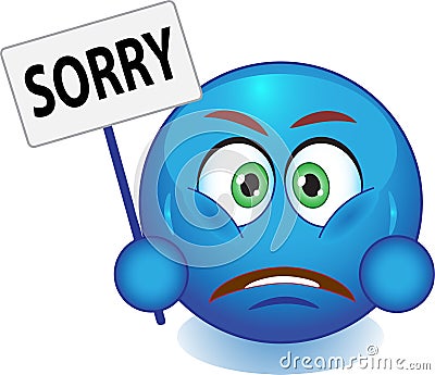 Blue Smiley Apologizes Stock Photos - Image: 32057643