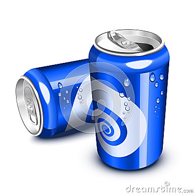 Blue Soda Cans Cartoon Vector | CartoonDealer.com #22445945