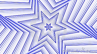Blue Spin Hexagonal Star Simple Flat Geometric on White Background Loop ...