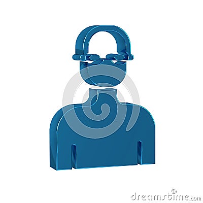 Blue Swimmer Athlete Icon Isolated On Transparent Background. Stock ...