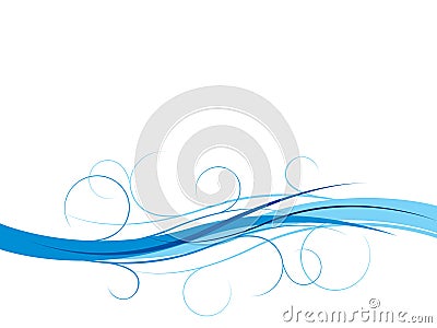 Blue Swirl Banner Background Stock Photography - Image: 8268422